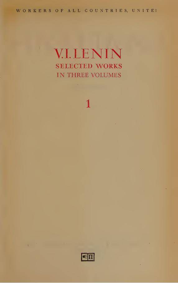 V.I. Lenin: Selected works in three volumes.PROGRESS PUBLISHERS Moscow.1970 – 书格
